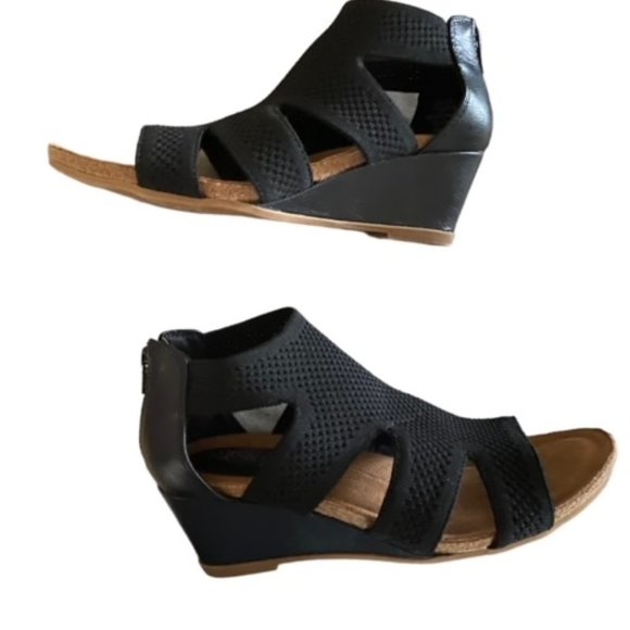 Sofft | Shoes | Eurosoft By Sofft Sancia Black Wedge Sandal 8 | Poshmark